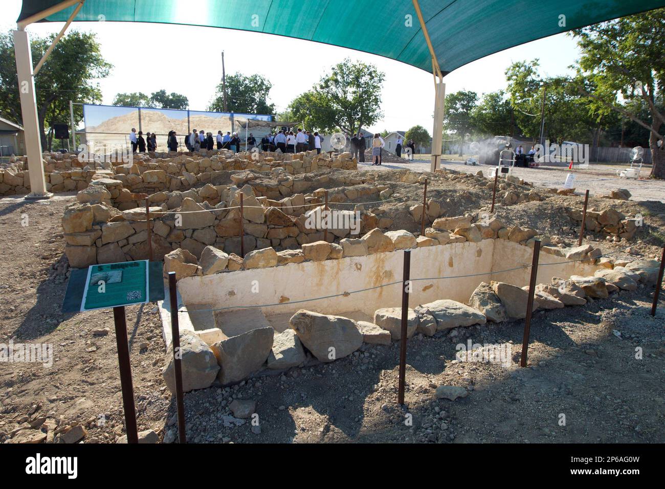 In this June 30 2012 photo, an educational interactive dig site was ...