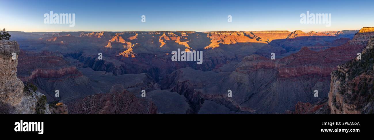 A panorama picture of the Grand Canyon National Park as seen from the ...