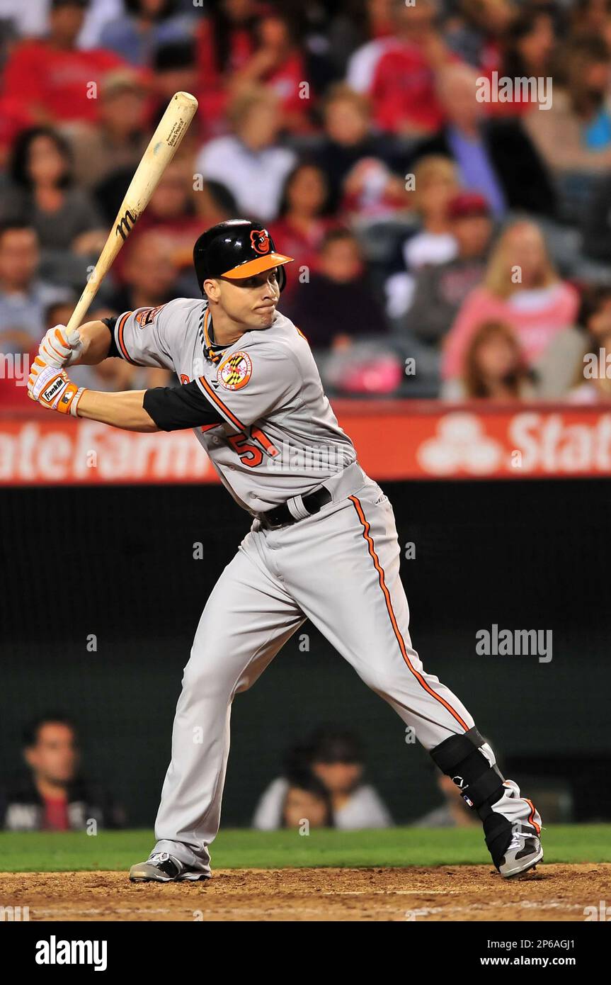 July 5, 2012 Anaheim, CA.Baltimore Orioles first baseman Steve Pearce ...