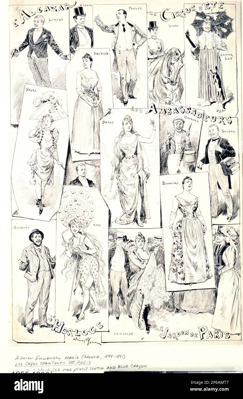 Adrien Emmanuel Marie, Les cafés chantants de Paris, 1858–1891, pen and ...