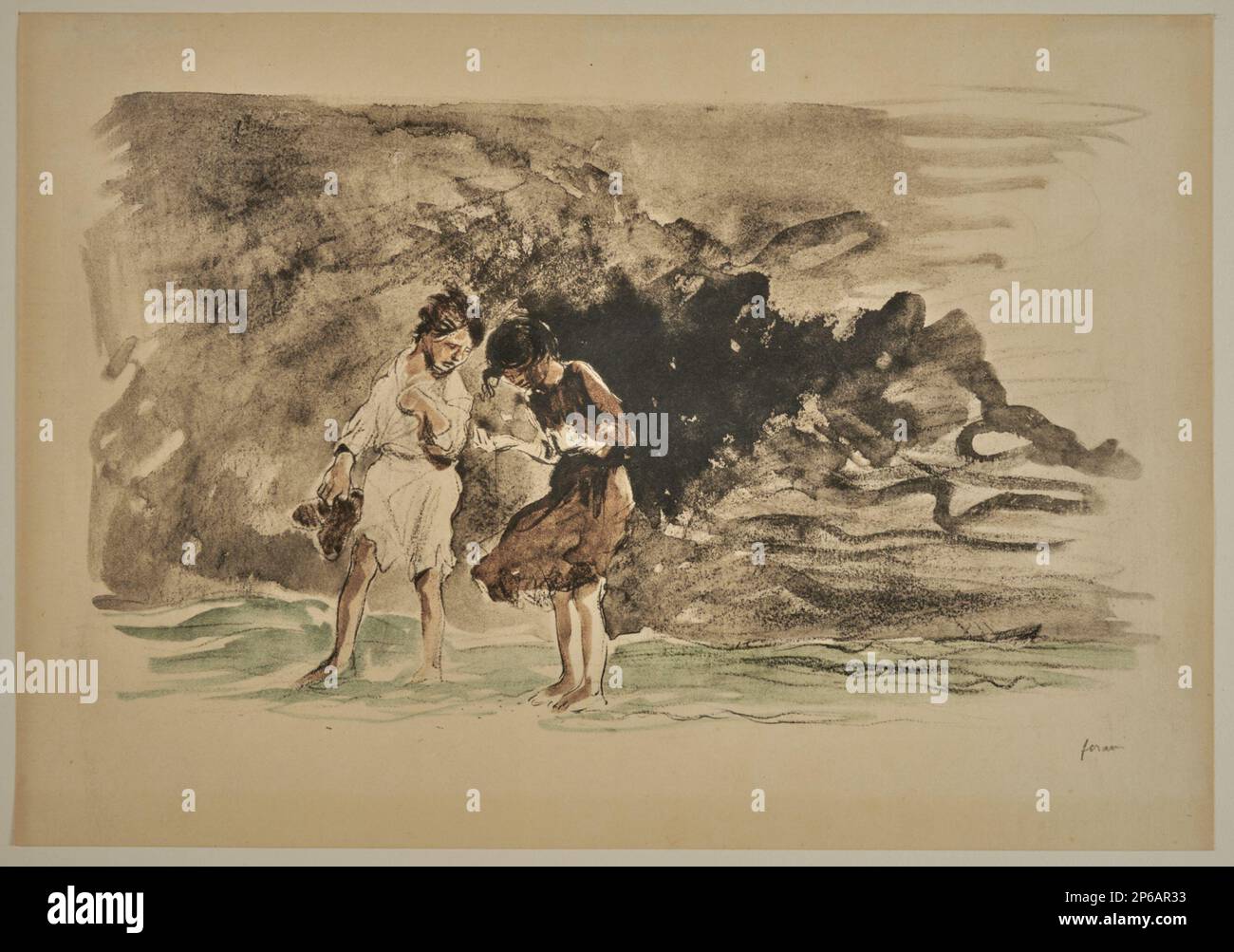 After Jean Louis Forain, Untitled Drawings of World War I: Guerre Sous ...