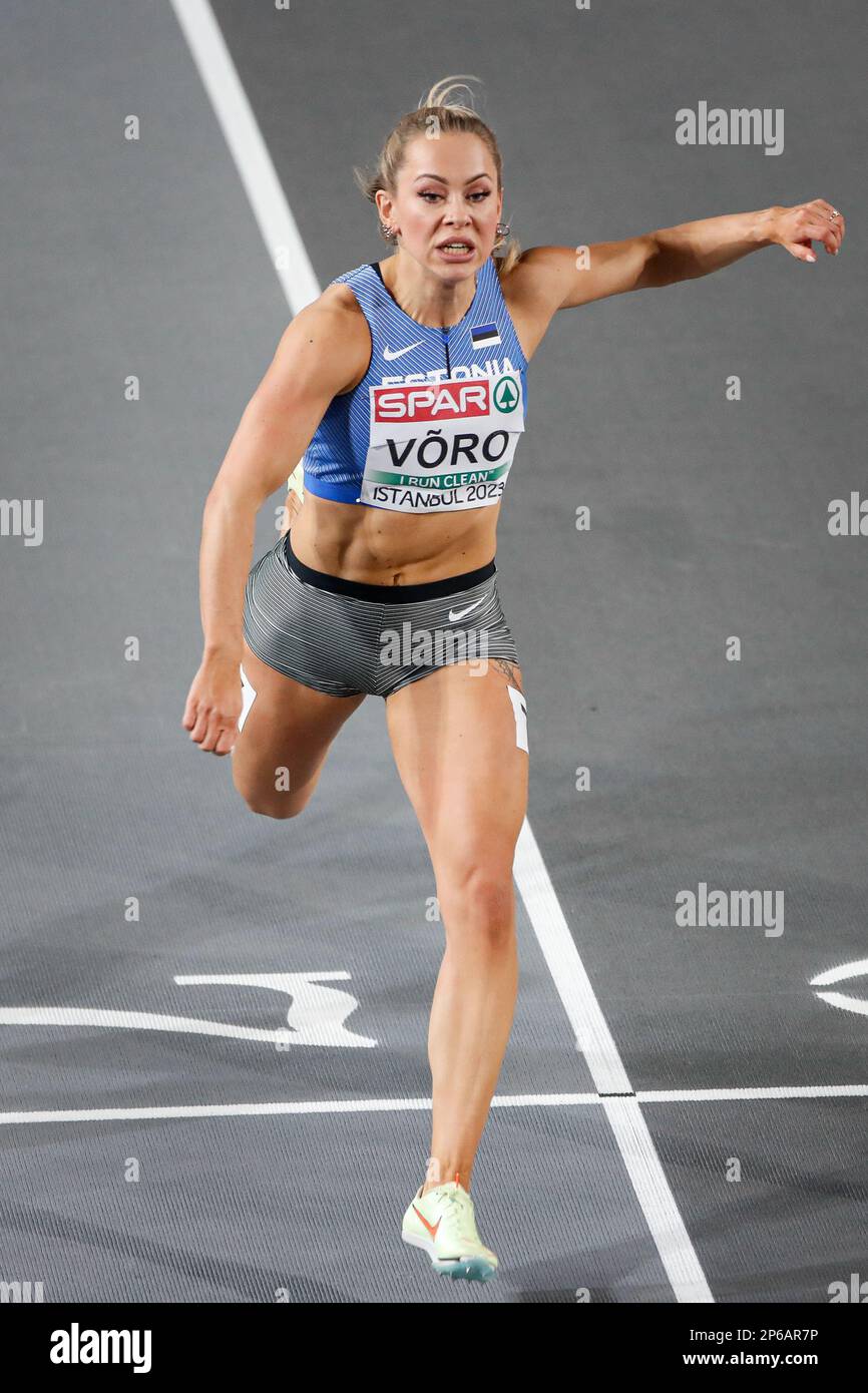 Istanbul, Turkey, 3 March 2023. Oilme Voro of Estonia competes in 60m ...