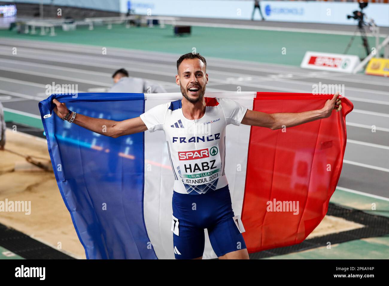 Istanbul, Turkey, 3 March 2023. Azeddine Habz of France celebrates the ...