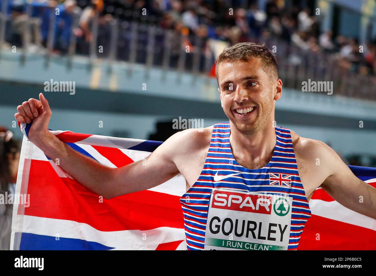 Istanbul, Turkey, 3 March 2023. Neil Gourley of Great Britain celebrate ...
