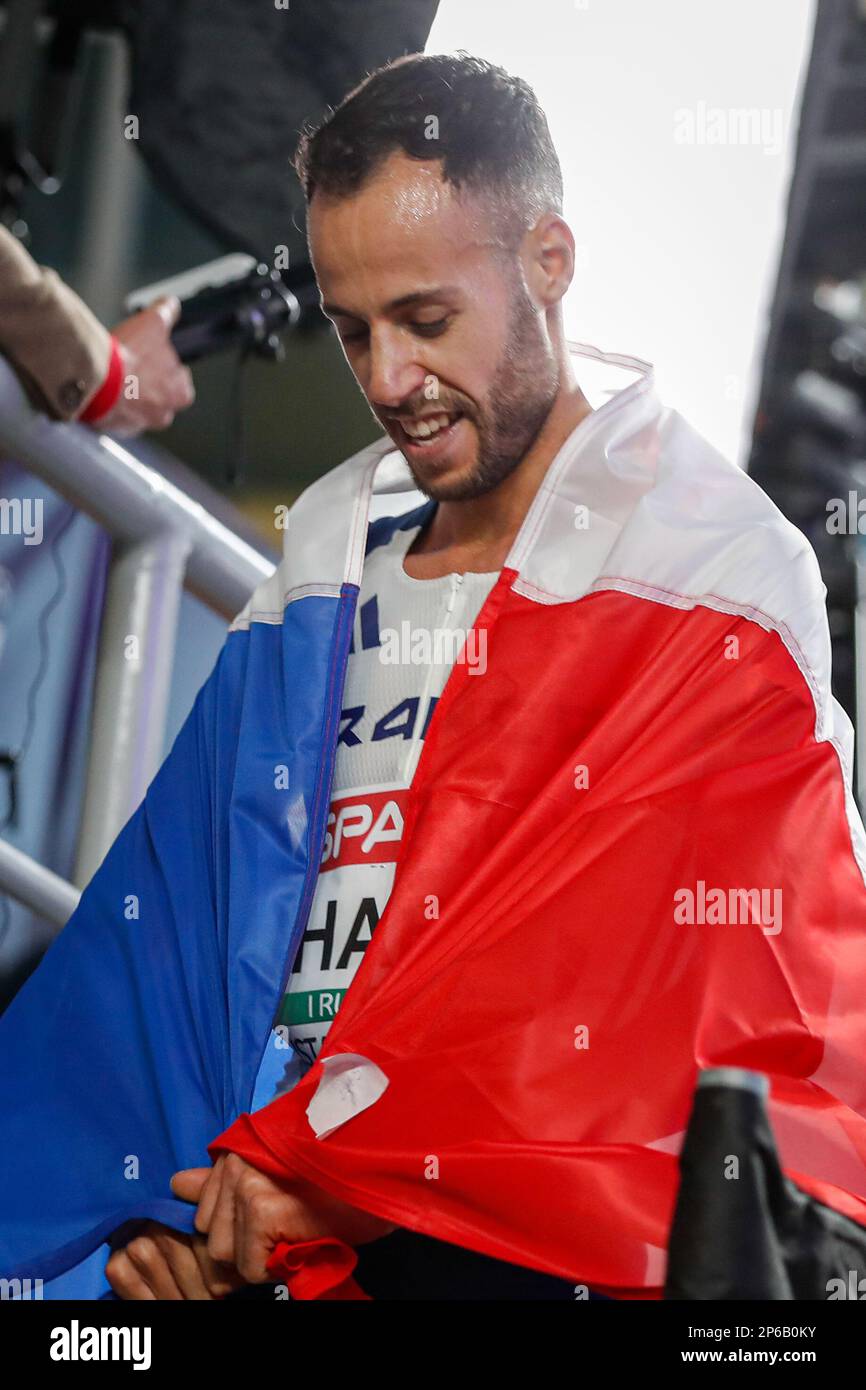 Istanbul, Turkey, 3 March 2023. Azeddine Habz of France celebrates the ...