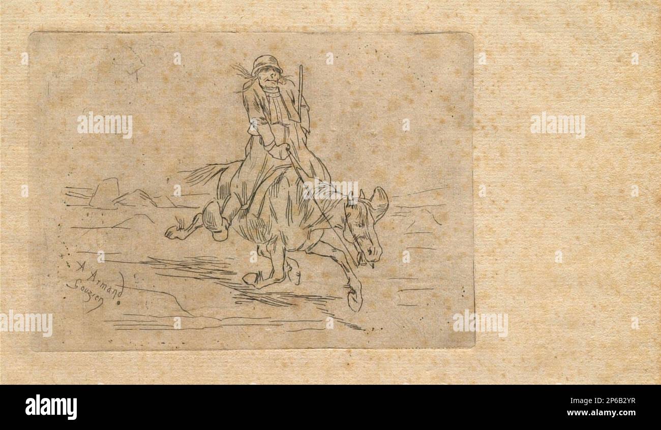 Félicien Rops, Paysan Breton, 1843–1898, etching on paper Stock Photo ...