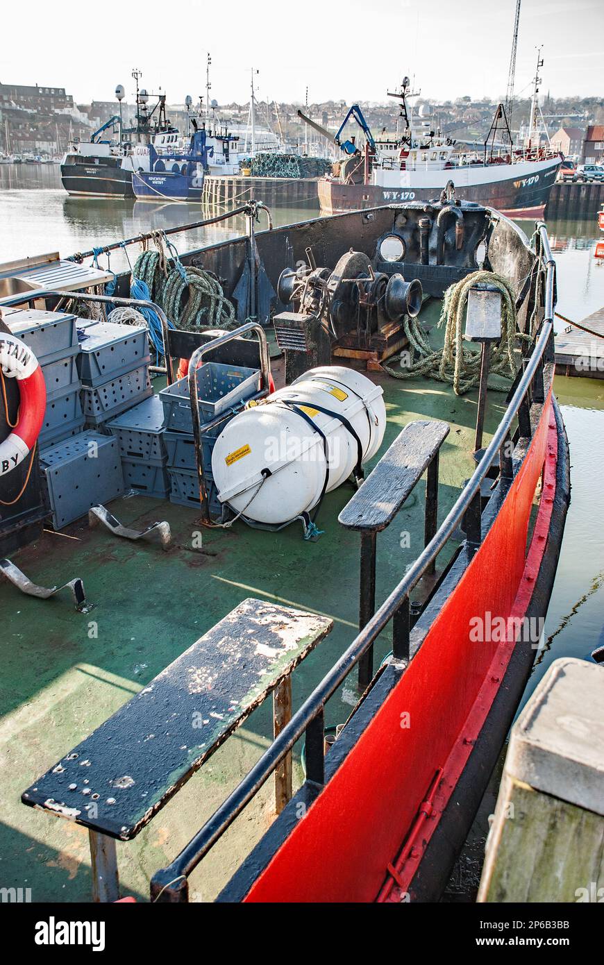 To be seen at the harbour at Whitby where fishing vessels tie up and ...