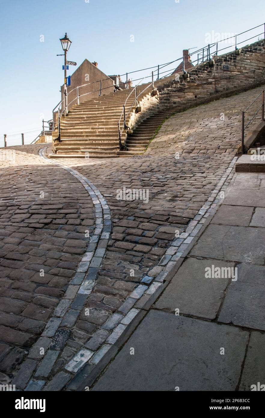 This is the bottom of the 199 steps that lead to St Marys church and ...