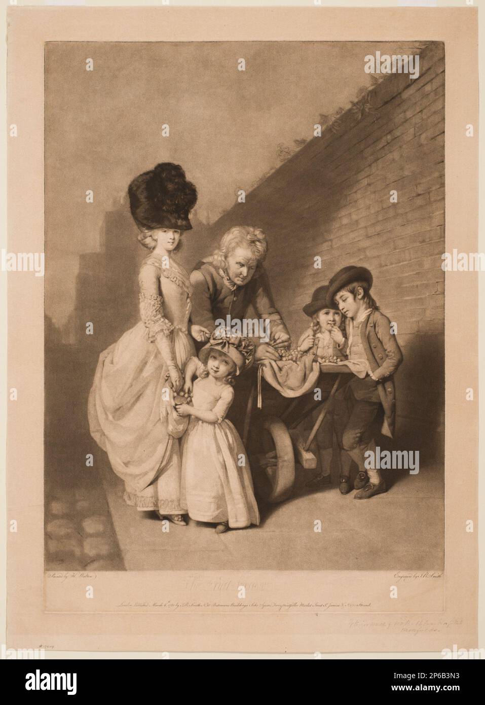 Henry Walton, The Fruit Barrow (Walton Family), 1780, mezzotint on ...