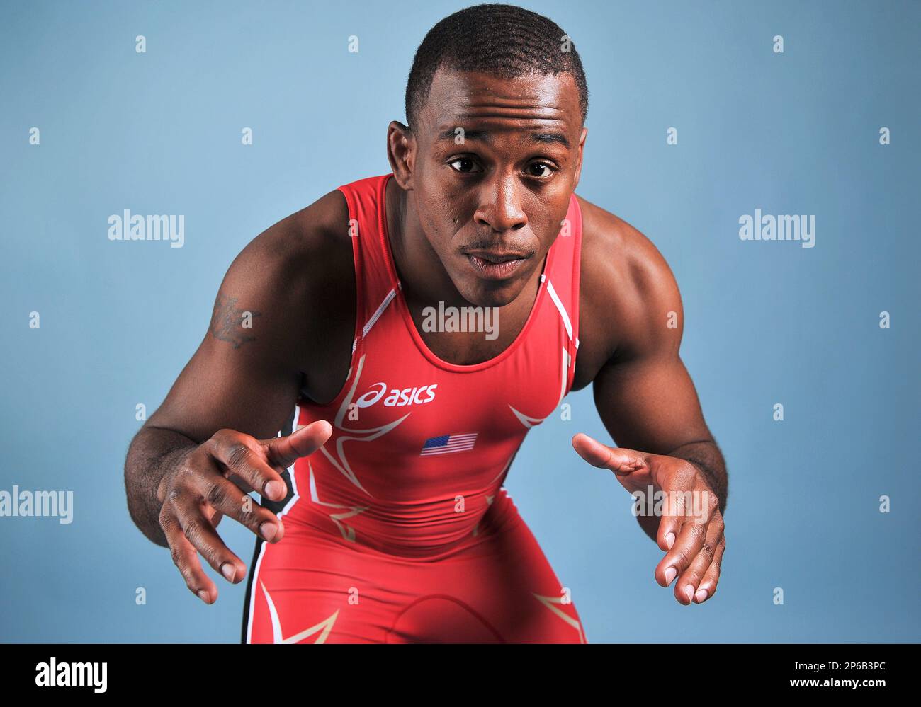 May 15th, 2012.Justin Lester - Wrestler of U.S. Olympic team poses for ...