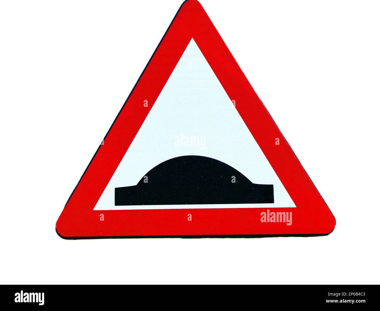 Unevenness for speed limitation - circulation sign Stock Photo - Alamy