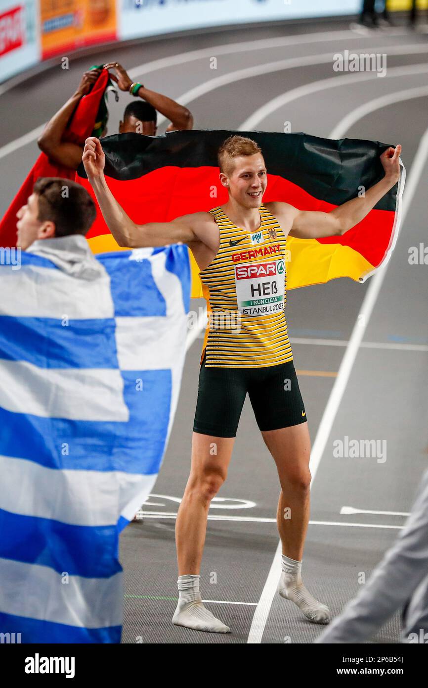 Max Hess of Germany celebrates in Triple Jump Men Final Stock Photo - Alamy