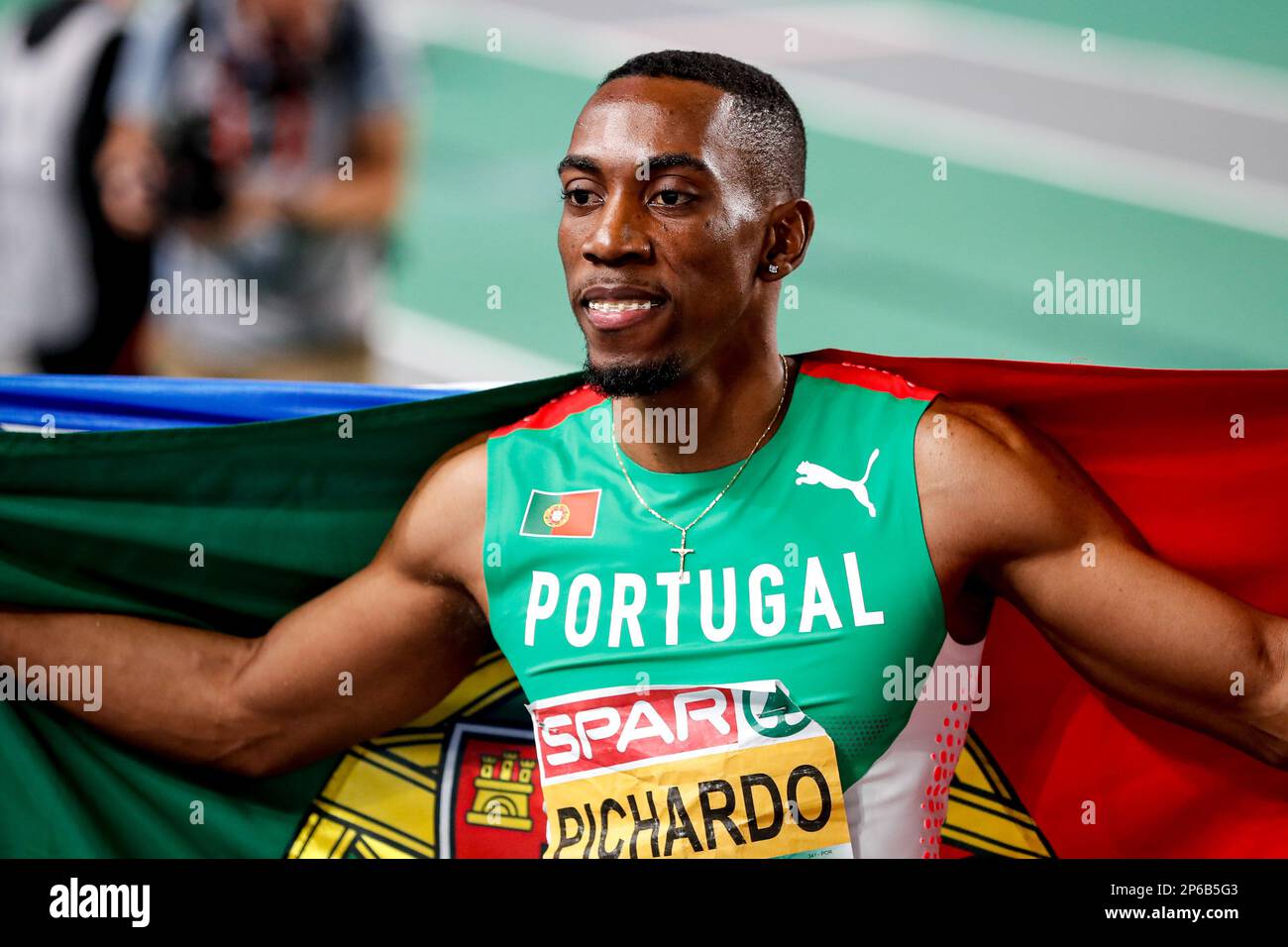 Istanbul, Turkey, 3 March 2023. Pedro Pichardo of Portugal celebrates ...