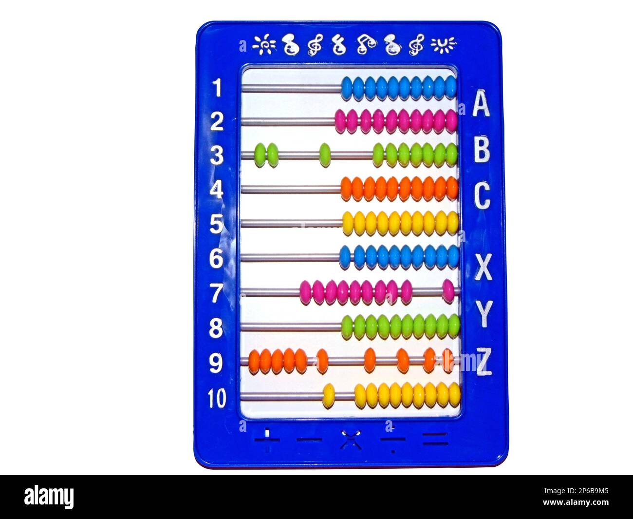 counters and colored balls for children - education Stock Photo - Alamy