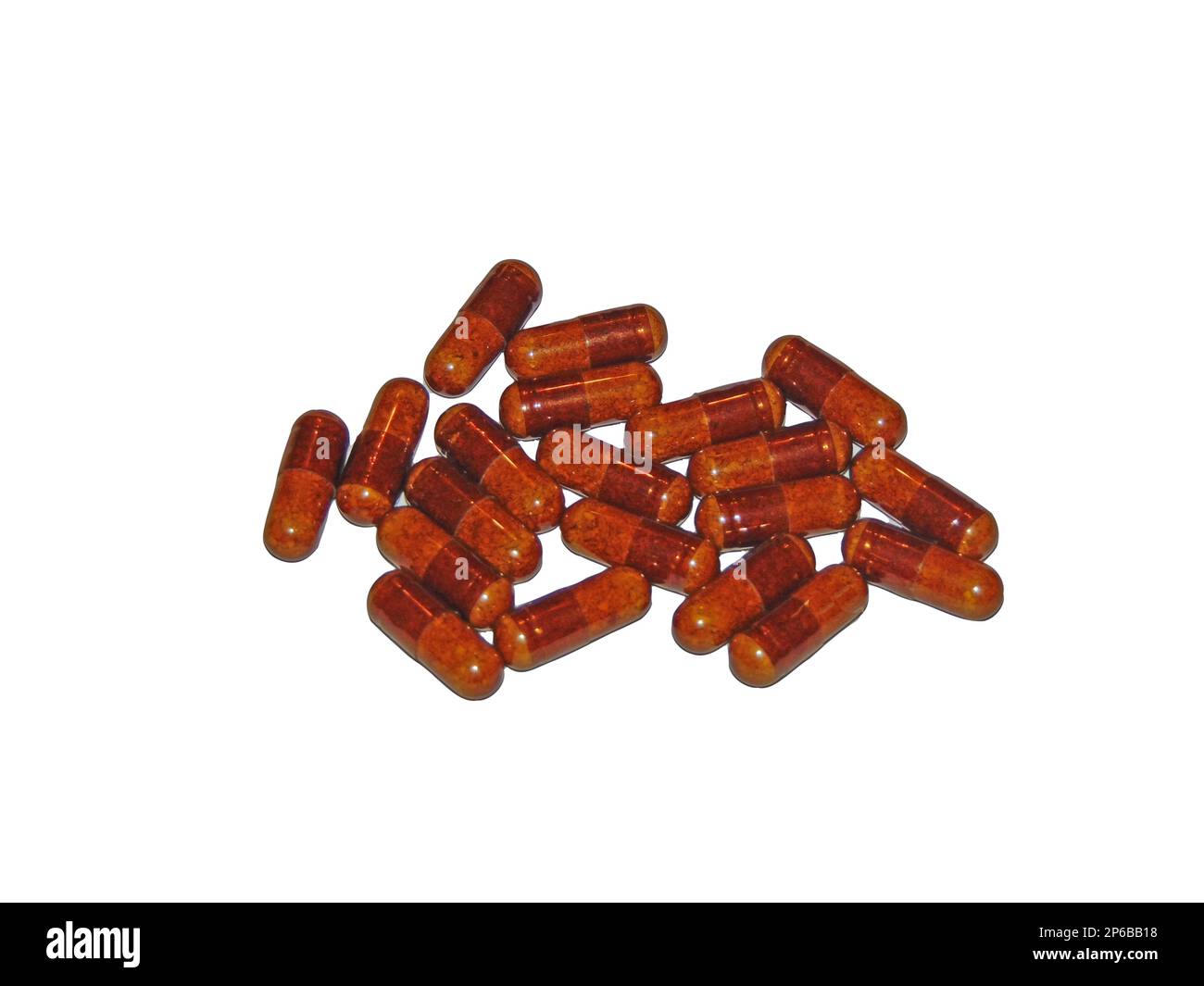 ginger capsules isolated on white Stock Photo - Alamy