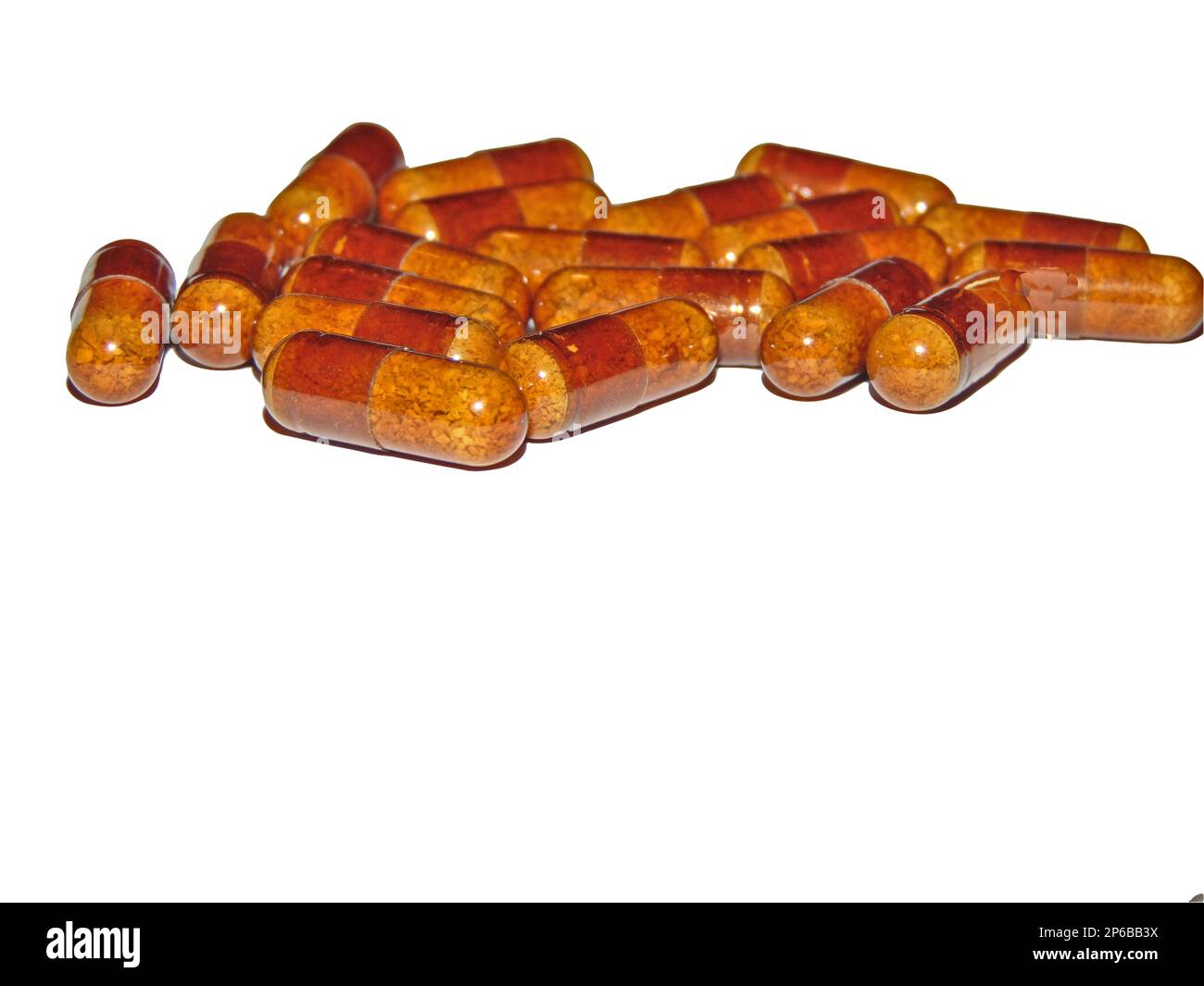ginger capsules isolated on white Stock Photo - Alamy