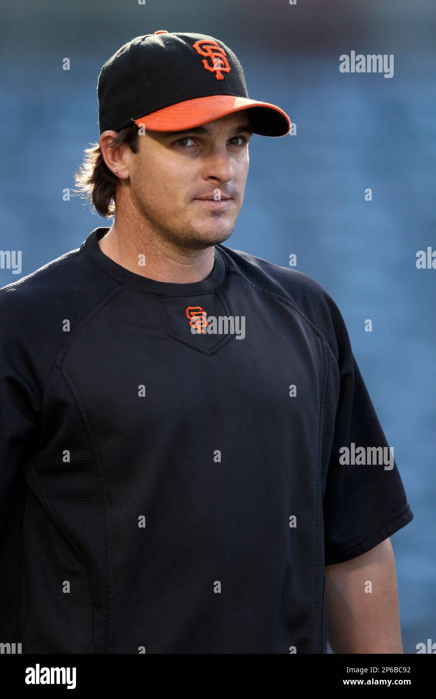 Ryan Theriot #5 of the San Francisco Giants before a game against the ...