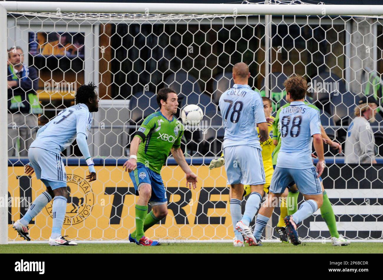 June 20, 2012. .Seattle Sounders FC defender Zach Scott #20 in action ...