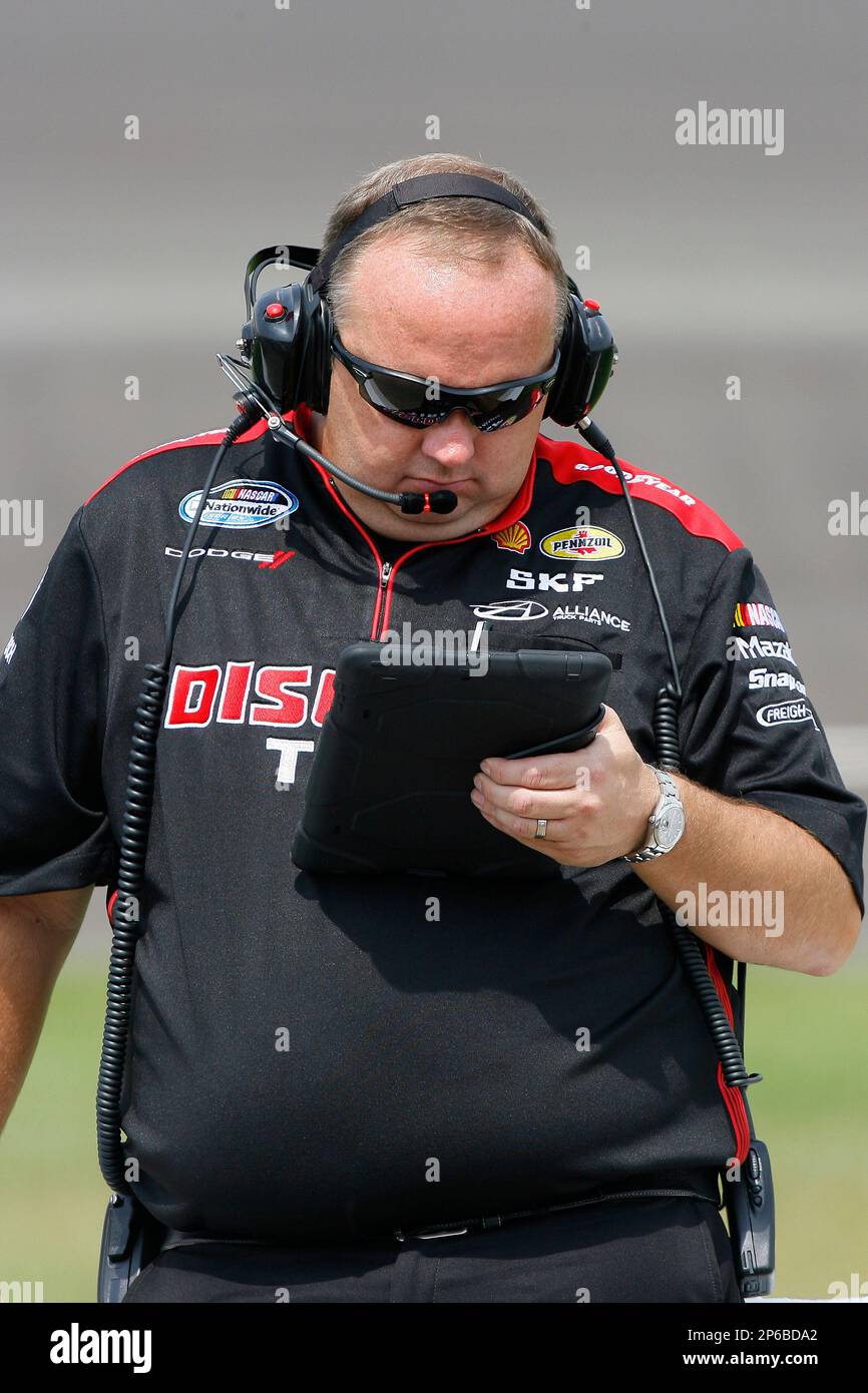 Crew Chief Jeremy Bullins during qualifying for the NASCAR Nationwide ...