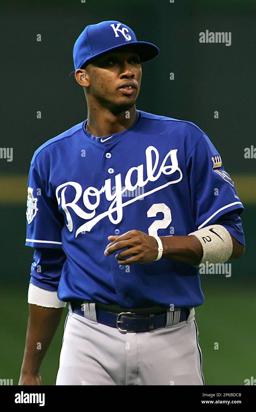JUNE 20 2012: Kansas City Royals infielder Alcides Escobar #2 prior to ...