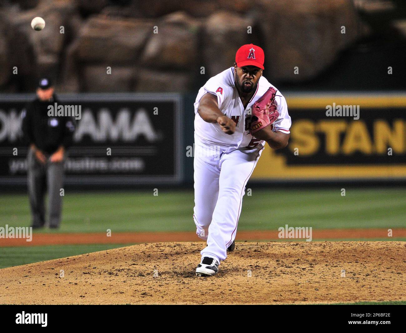 June 6, 2012: Pitcher Jerome Williams #57 of the Angels in action ...