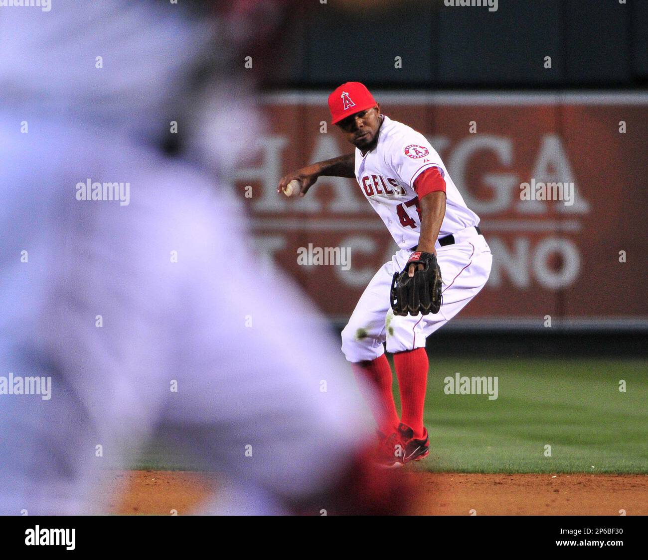 June 6, 2012: Howard Kendrick #47 of the Angels in action during the ...