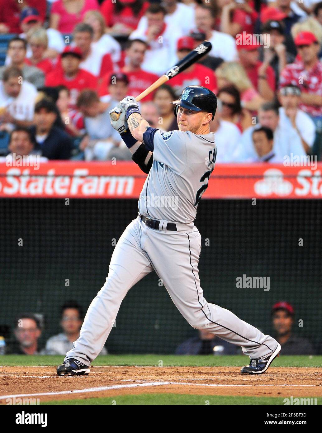 June 6, 2012: Mike Carp #20 of the Mariners in action during the Major ...
