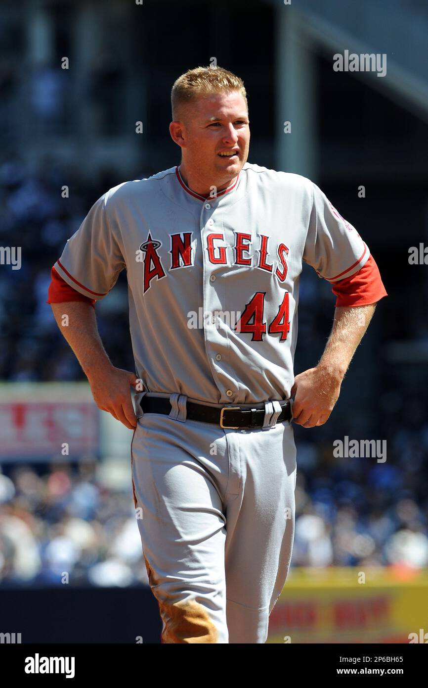 Los Angeles Angels infielder Mark Trumbo (44) during Opening Day game ...