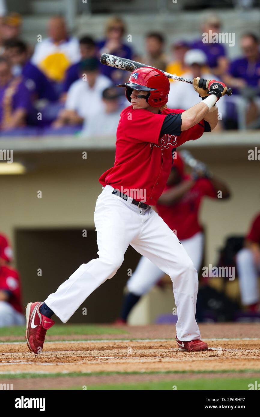 Stony Brook Seawolves outfielder Travis Jankowski #6 at bat during the ...