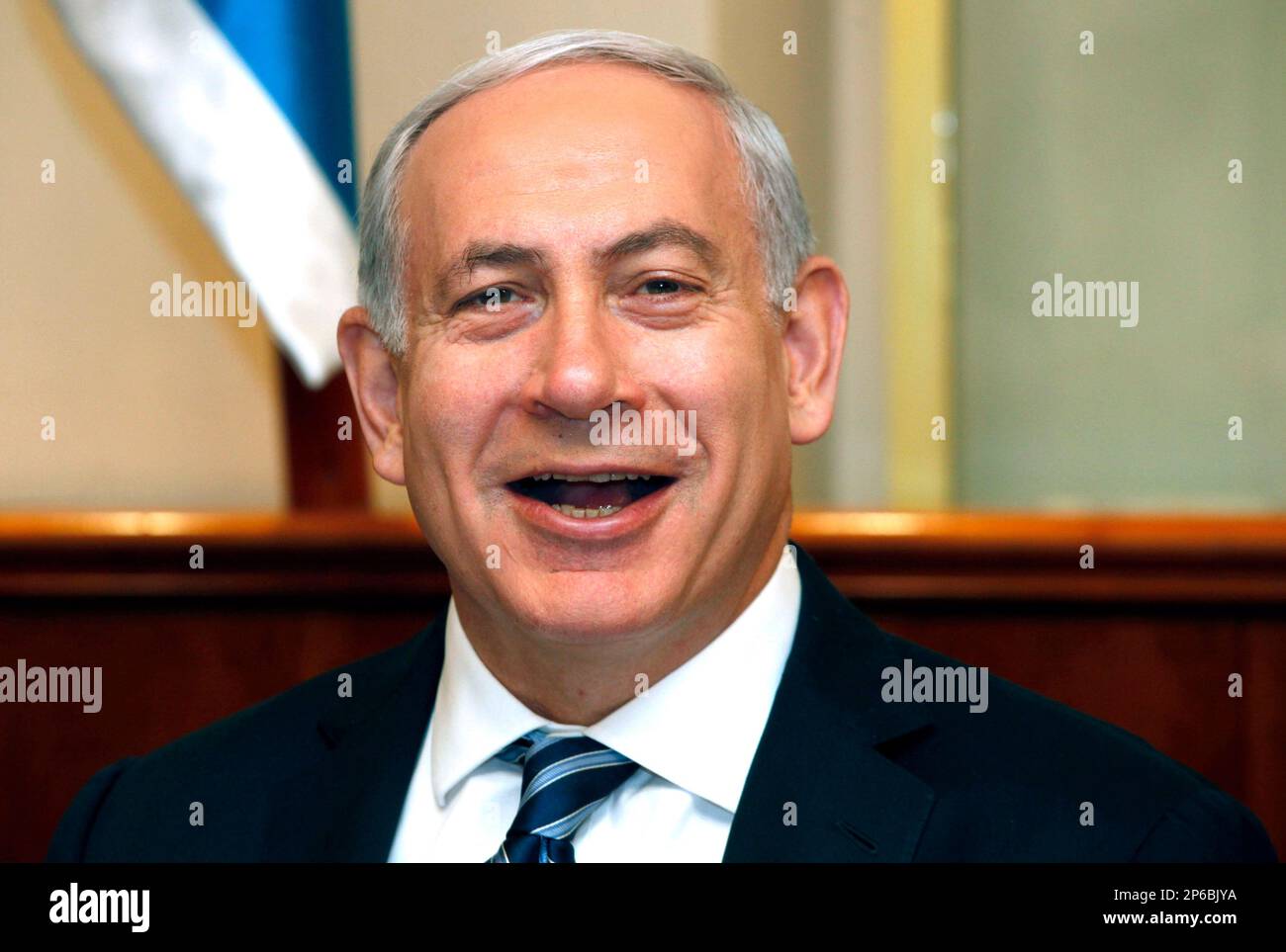 Israel's Prime Minister Benjamin Netanyahu attends the weekly cabinet ...