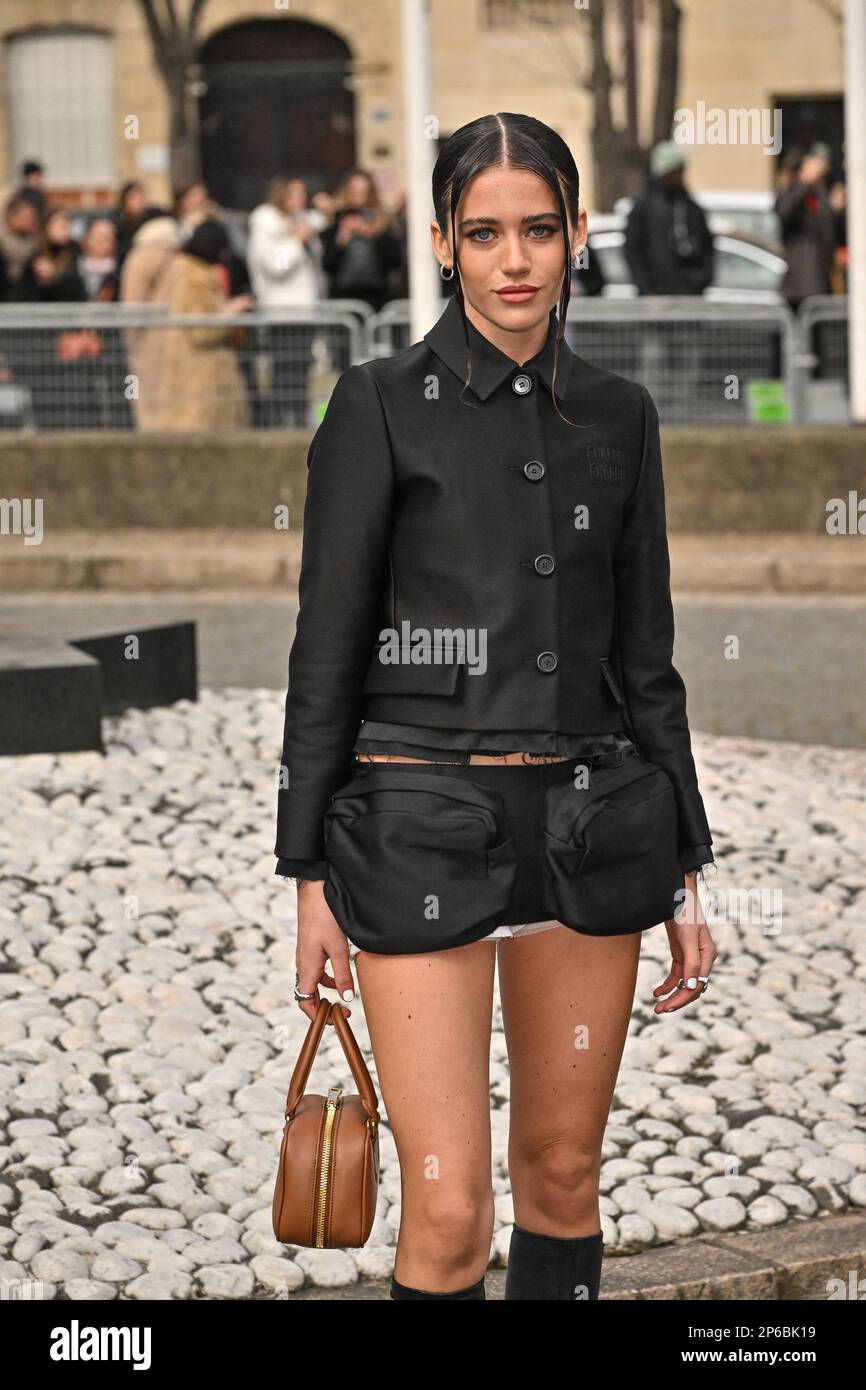 Amelia Gray Hamlin at the Miu Miu show during Fashion Week in Paris ...