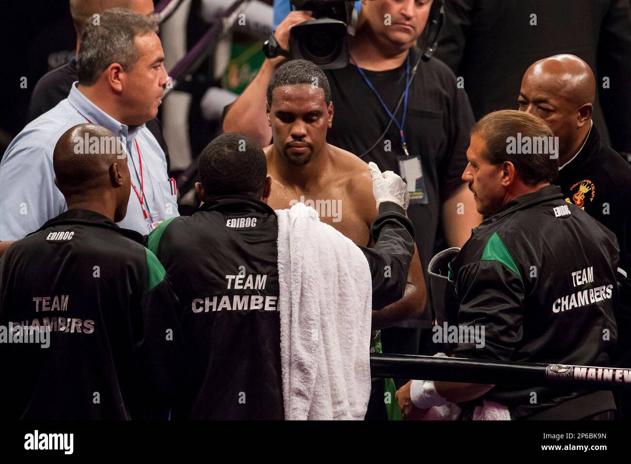 June 16, 2012: ''Fast'' Eddie Chambers stands with his team after ...