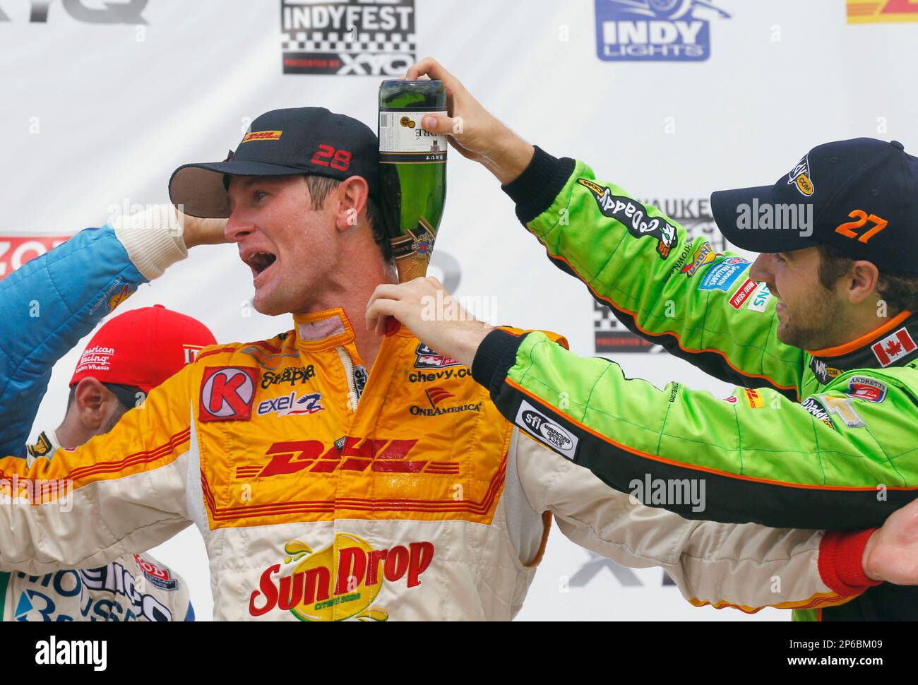 Third-place finisher James Hinchliffe, right, and second-place Tony ...