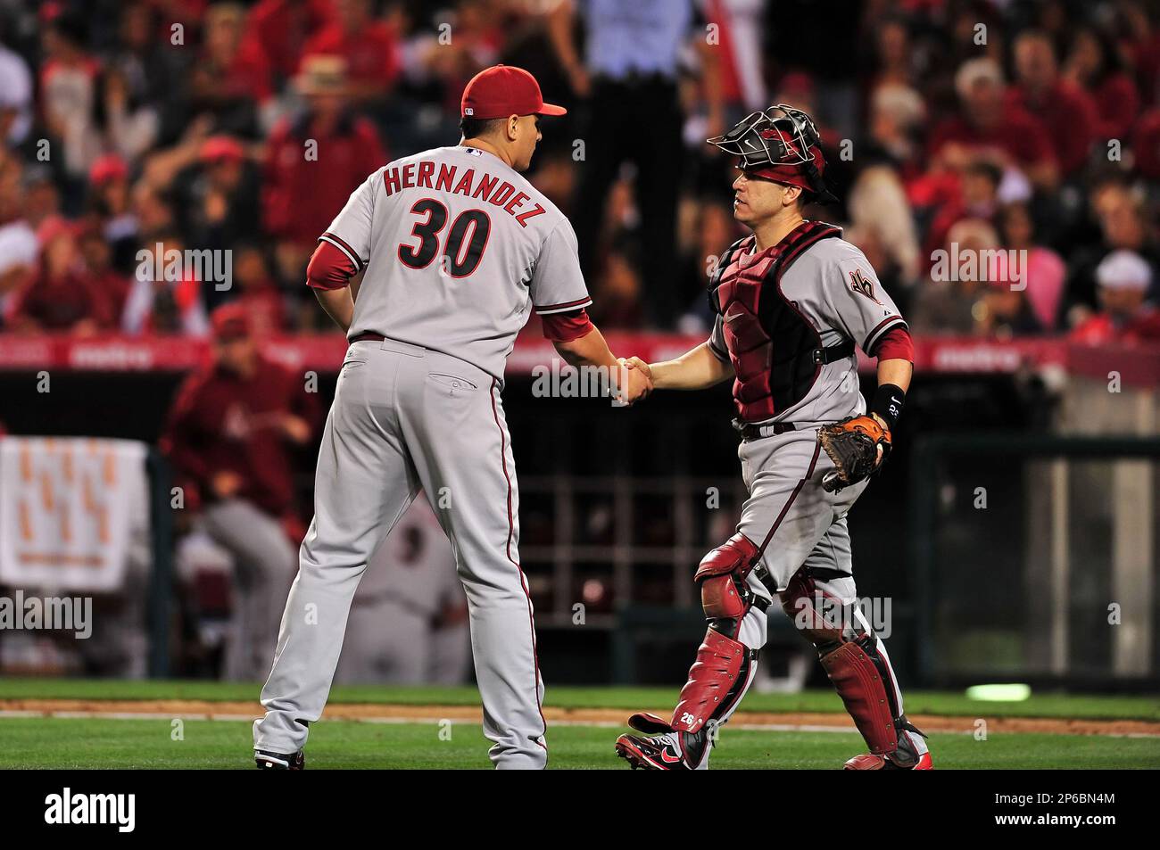 June 15, 2012 Anaheim, CA.Arizona Diamondbacks catcher Miguel Montero ...