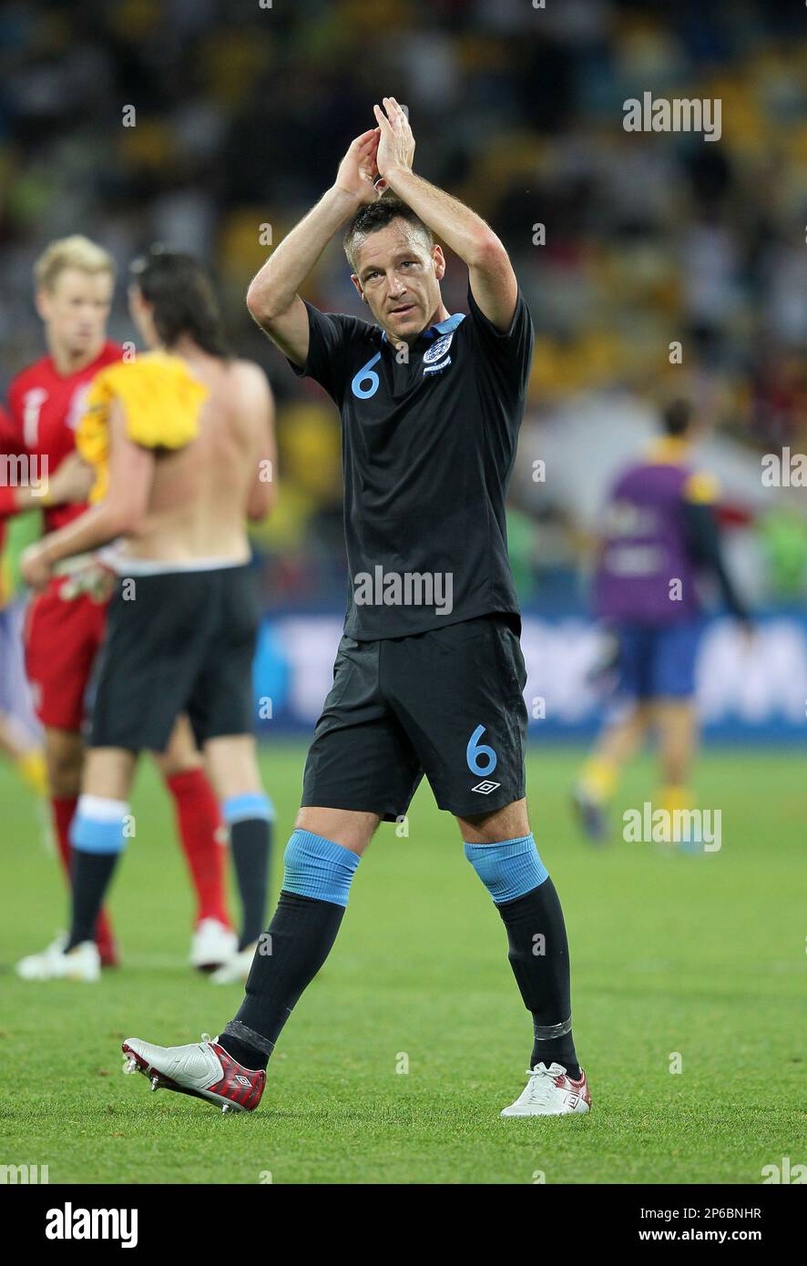 Englands John Terry celebrates at the final whisle..Euro 2012 Sweden v ...