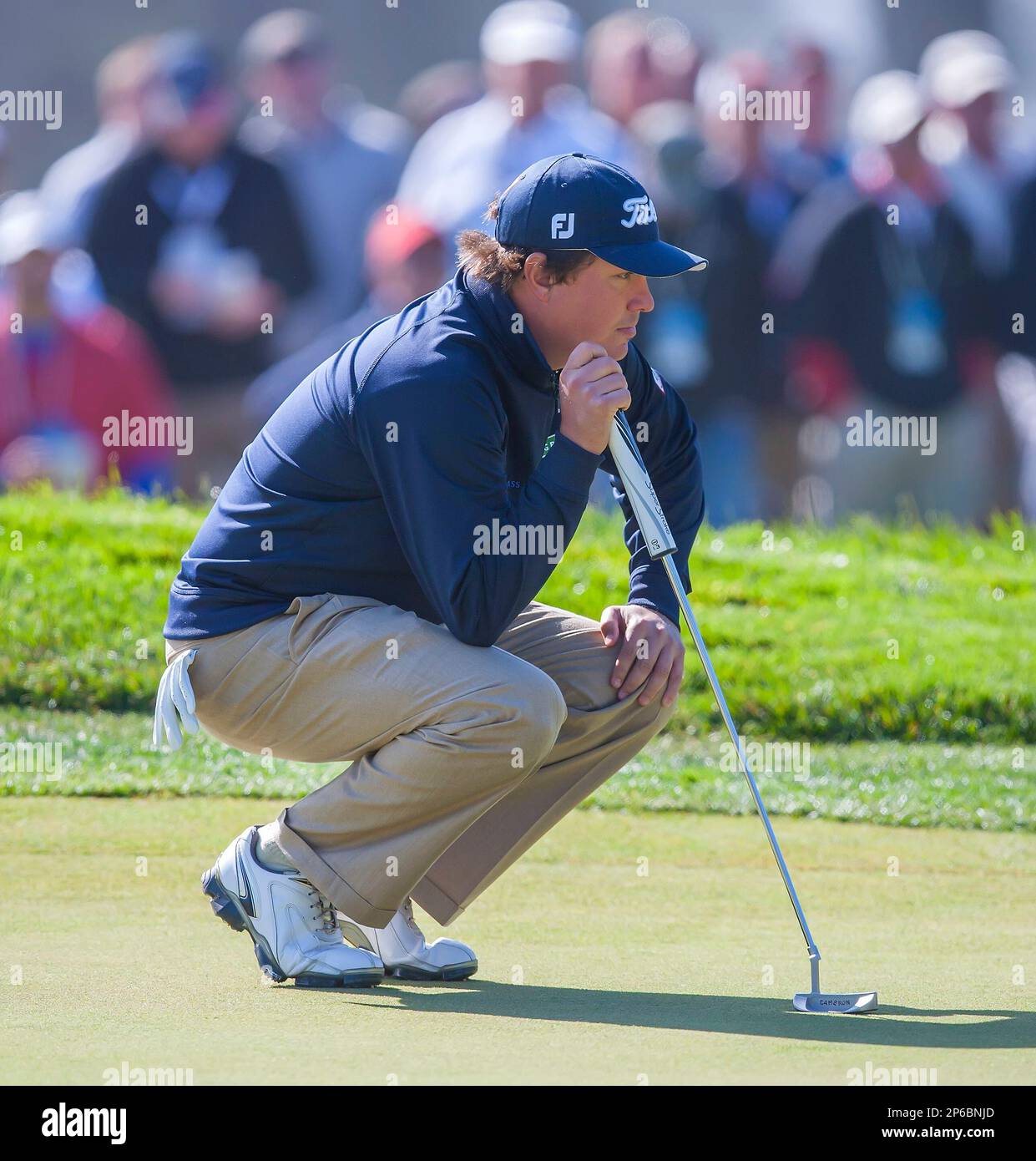 June 14, 2012: PGA golfer Jason Dufner lines up a putt during the ...