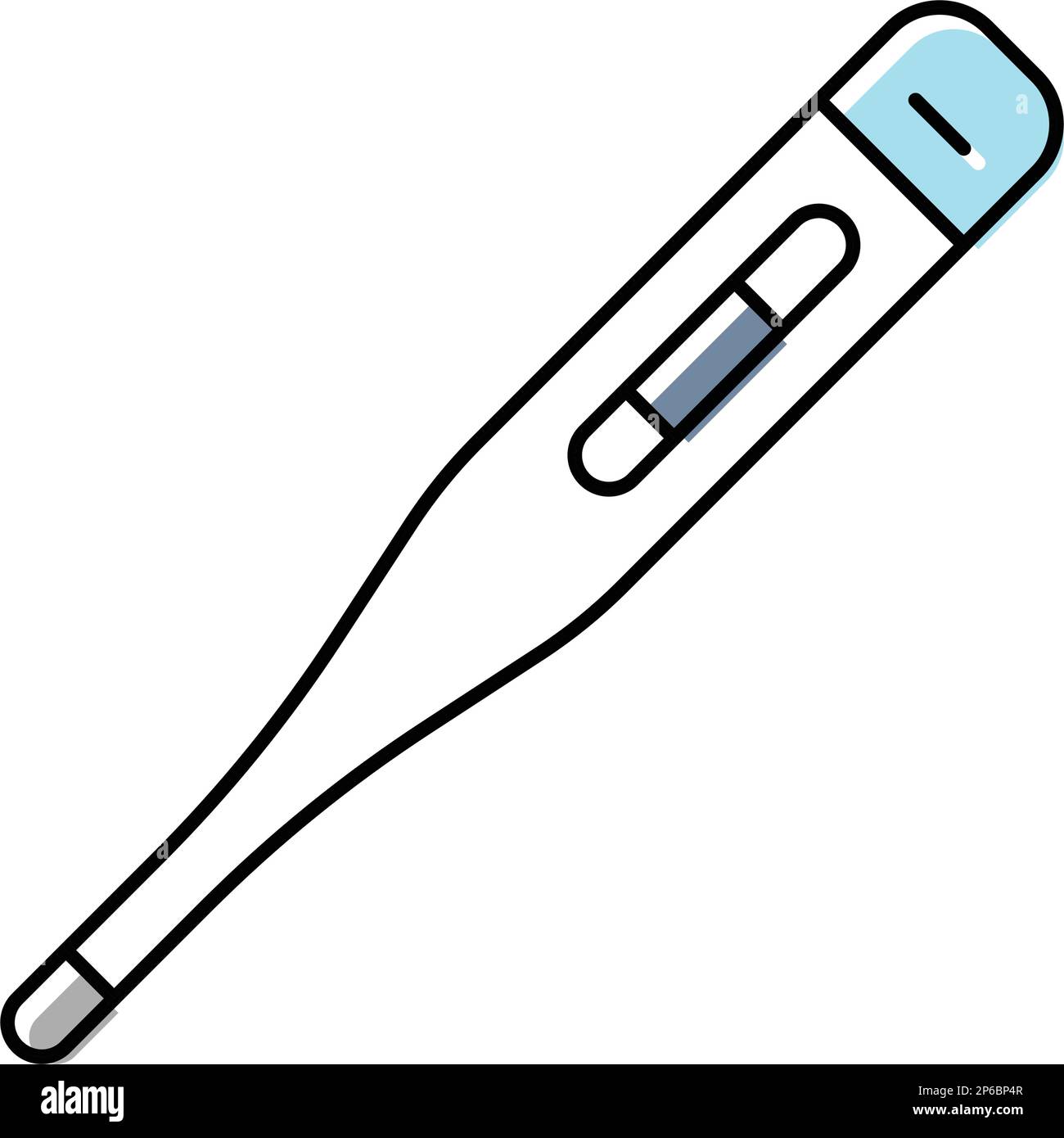 oral thermometer first aid color icon vector illustration Stock Vector ...