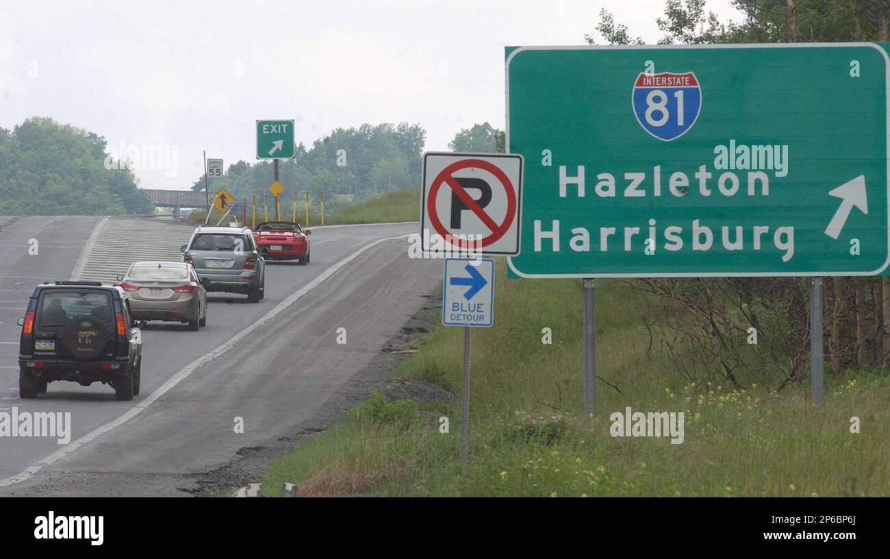 Motorists traveling north on Route 309, south of McAdoo, Pa., head to ...