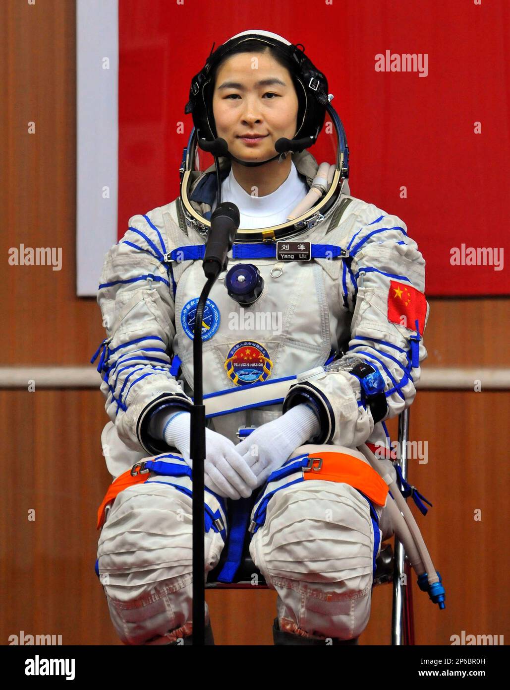 In this photo taken Tuesday June 12, 2012, Chinese astronaut Liu Yang ...