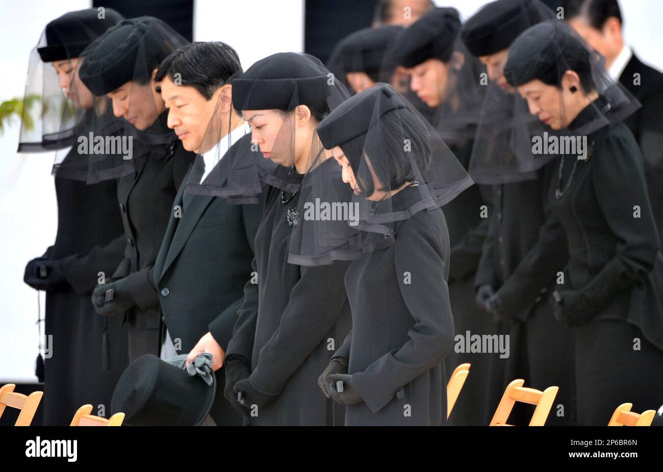 (R-L on front row) Princess Akiko, Princess Yoko of Prince Tomohito ...