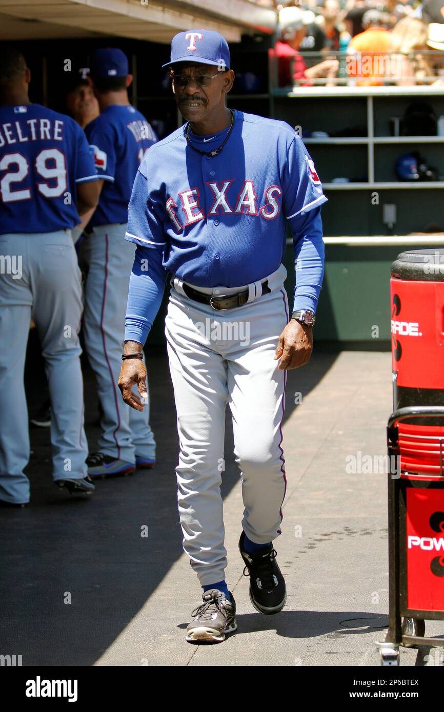 Texas Rangers manager Ron Washington (38) during an MLB baseball game ...