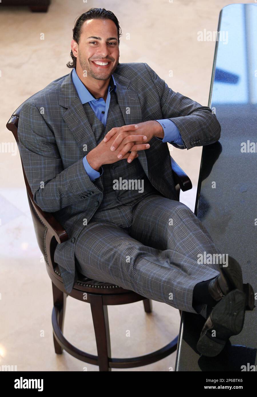 Washington Nationals Michael Morse poses for a portrait at his home on ...