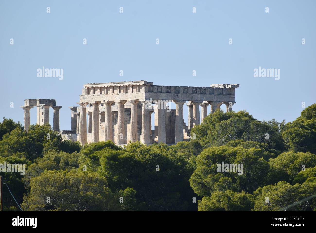 the temple of Afaia in Greece Stock Photo - Alamy