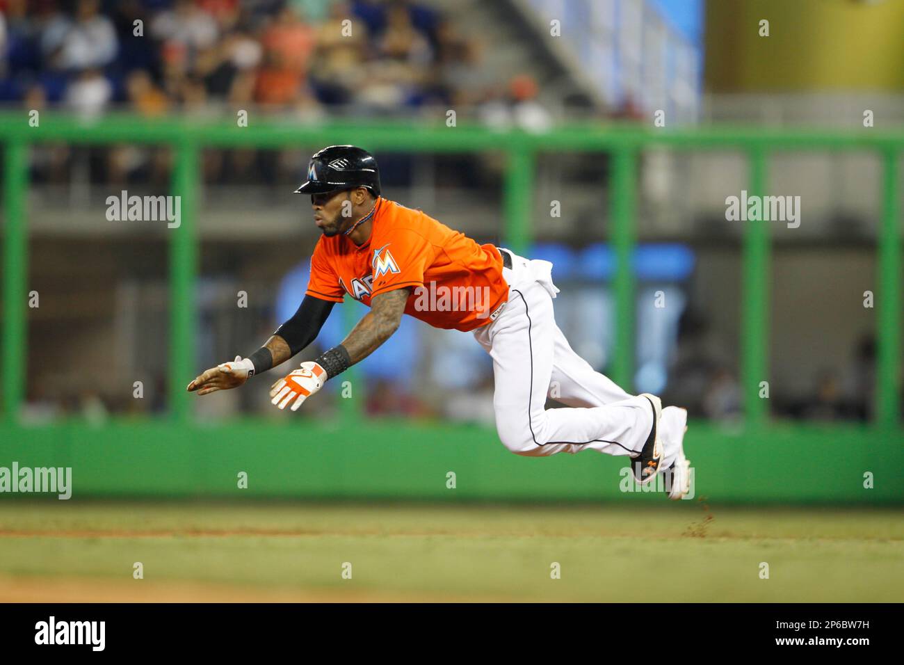 Miami Marlins Jose Reyes during a game against the Washington Nationals ...