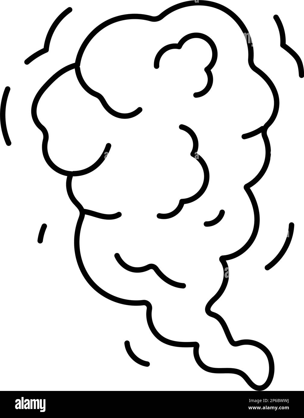 stink smell line icon vector illustration Stock Vector Image & Art - Alamy