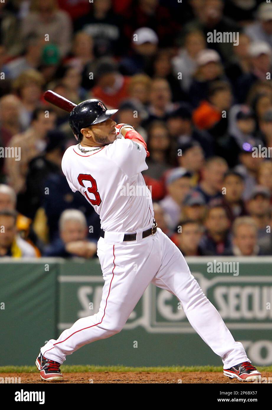 Boston Red Sox Mike Aviles in a game against the Cleveland Indians at ...