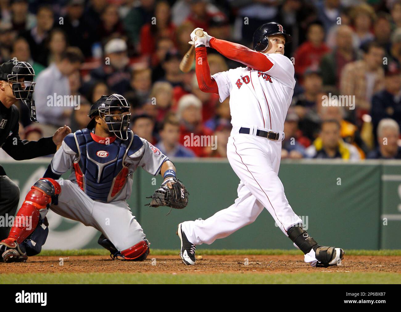 Boston Red Sox Daniel Nava in a game against the Cleveland Indians at ...