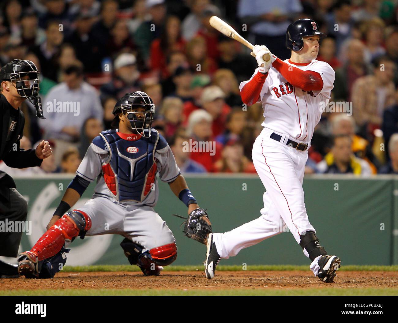 Boston Red Sox Daniel Nava in a game against the Cleveland Indians at ...