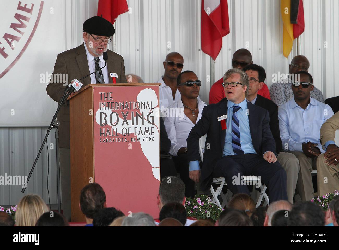 Inductee Michael Katz gives his induction speech during the 23rd Annual ...