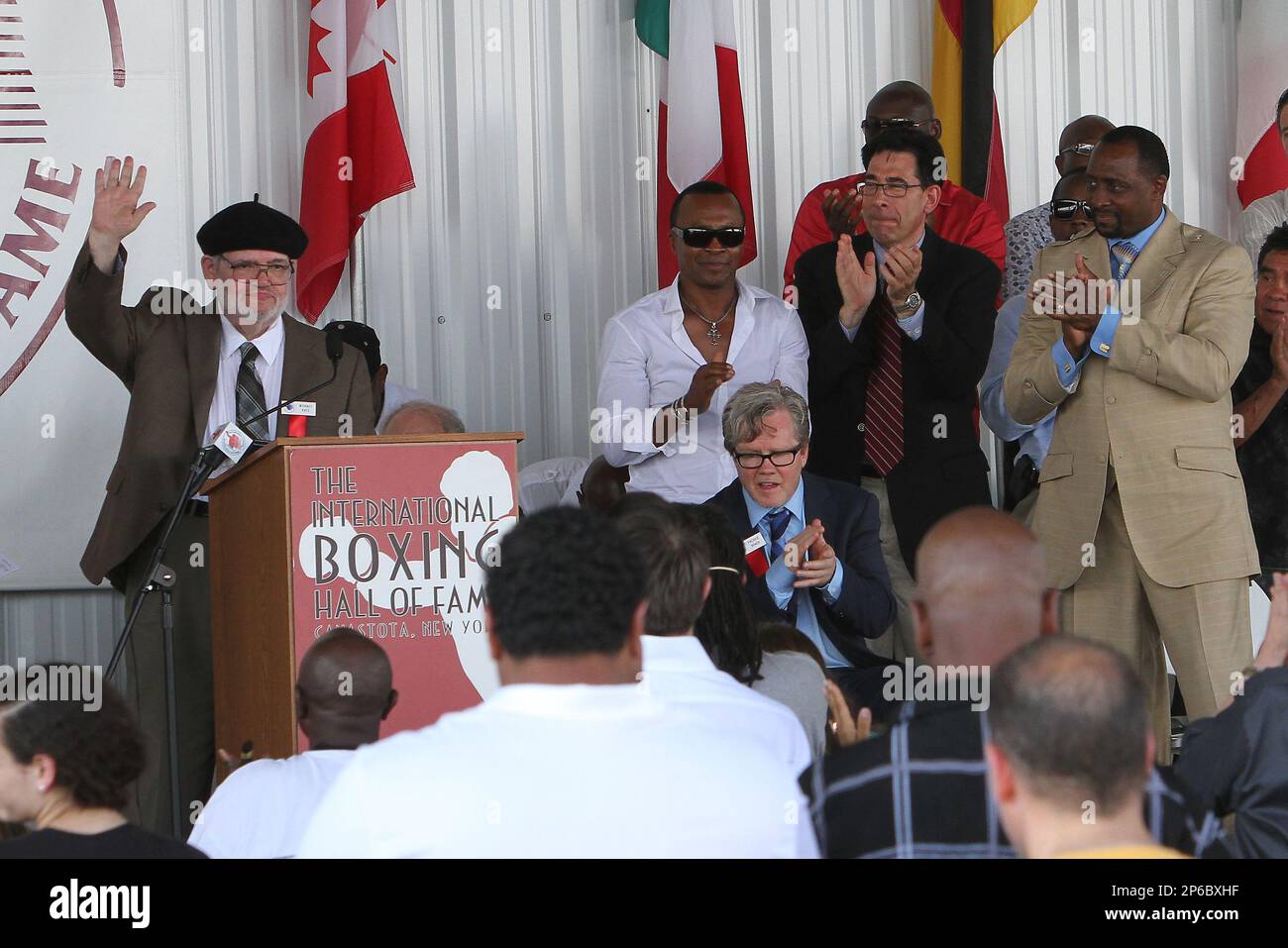 Inductee Michael Katz gives his induction speech during the 23rd Annual ...